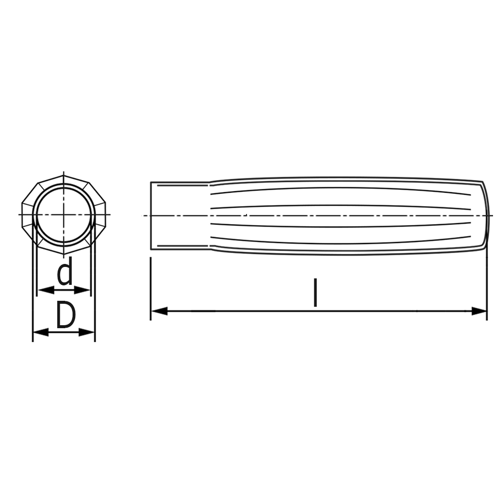 Verpas - Handvat ovaal- PVC – dompelkwaliteit