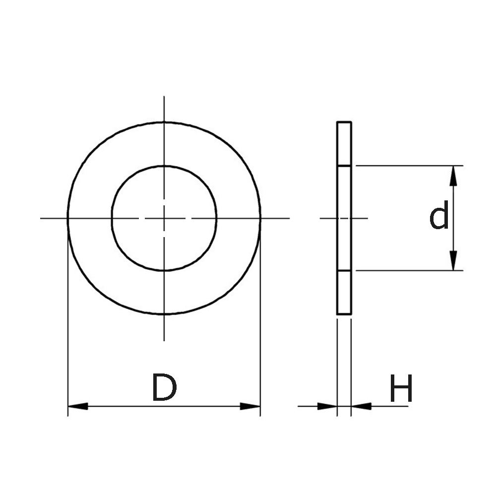 Verpas - Vlakke sluitring - DIN125A en DIN126