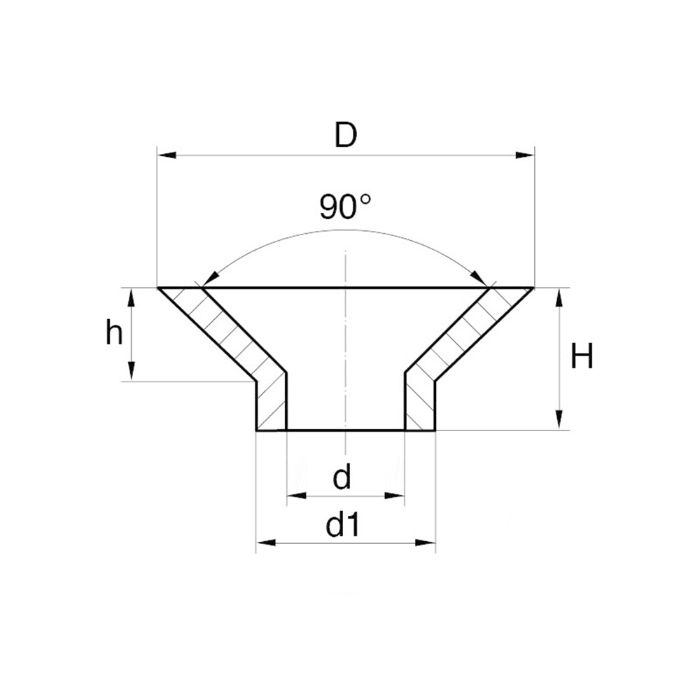 Verpas - Isolatiemanchet conisch 90° - M6 - PA - naturel