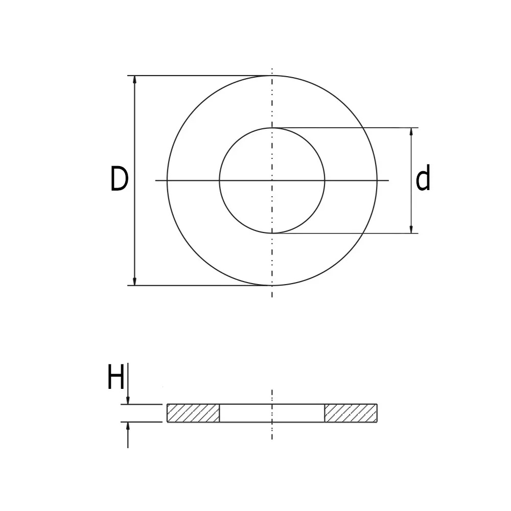 Verpas - Vlakke rubberen ring Neopreen M5 10 X 1 - Zwart