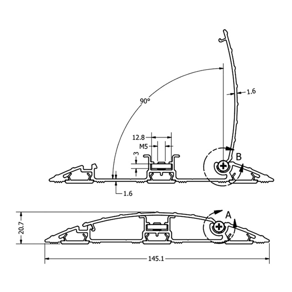 Verpas - Vloergoot – aluminium - verpas