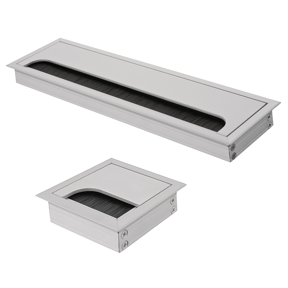 Verpas - Kabeldoorvoer aluminium – softclose radiusklep - vierkant / re