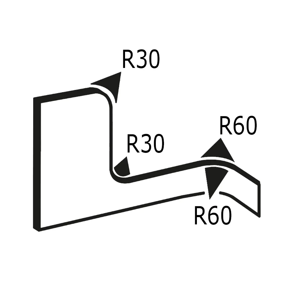 Verpas - Zelfklemmend Kantprofiel 10,0-12 mm 1 Meter