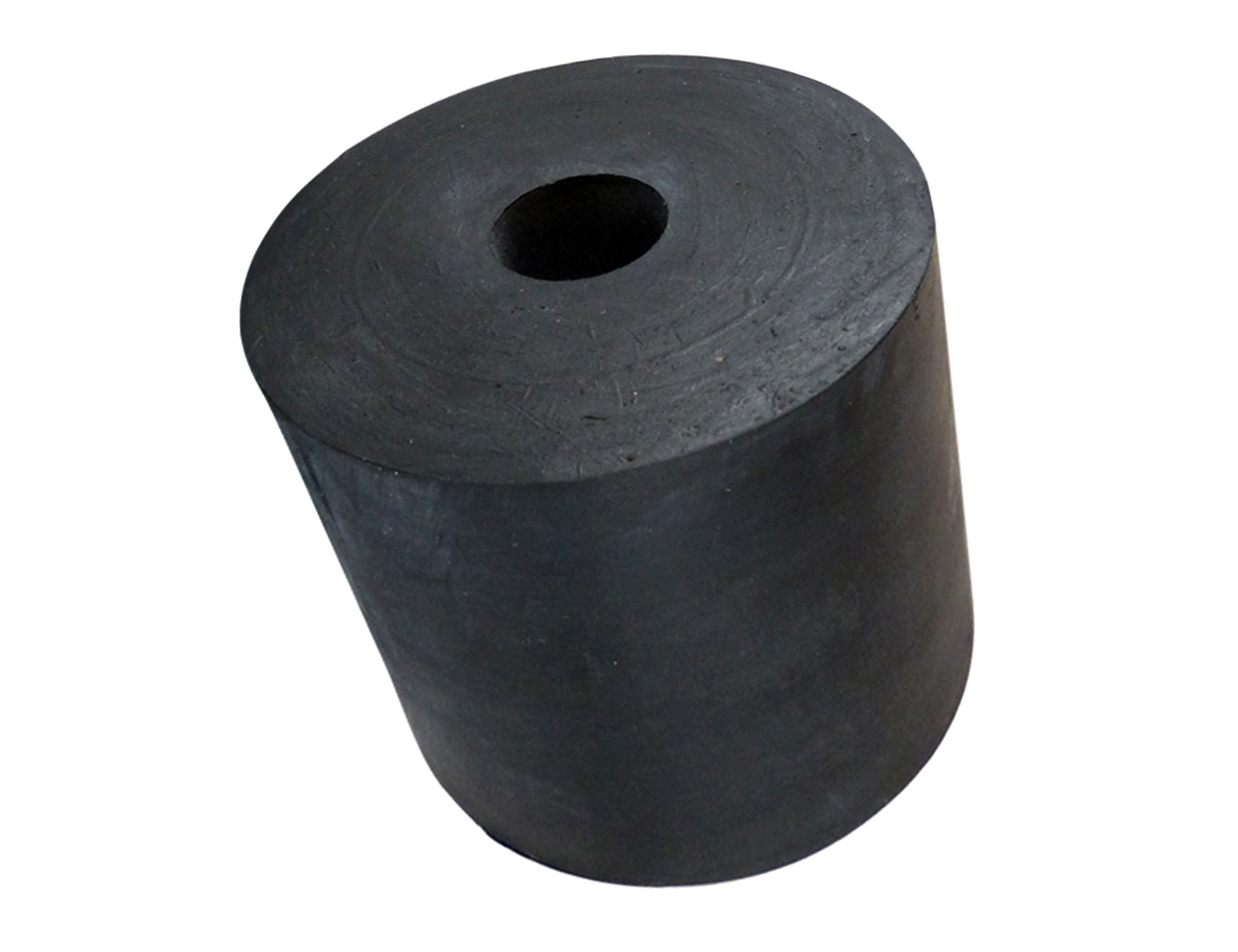 Verpas - Rubber bus met boring en 2 metalen ringen – cilindrisch