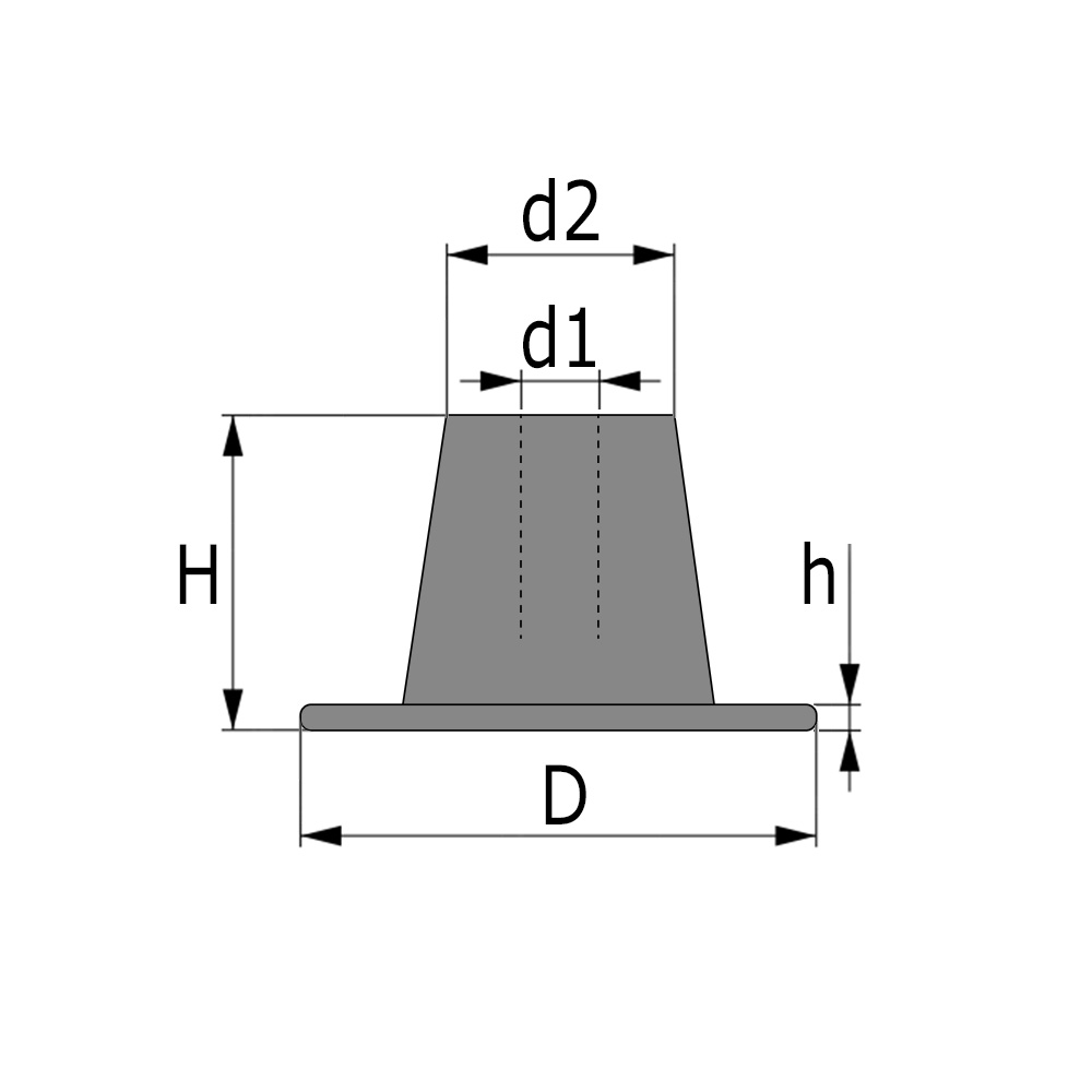 Verpas - Bureaustoel glijders - conisch met vergrote voet