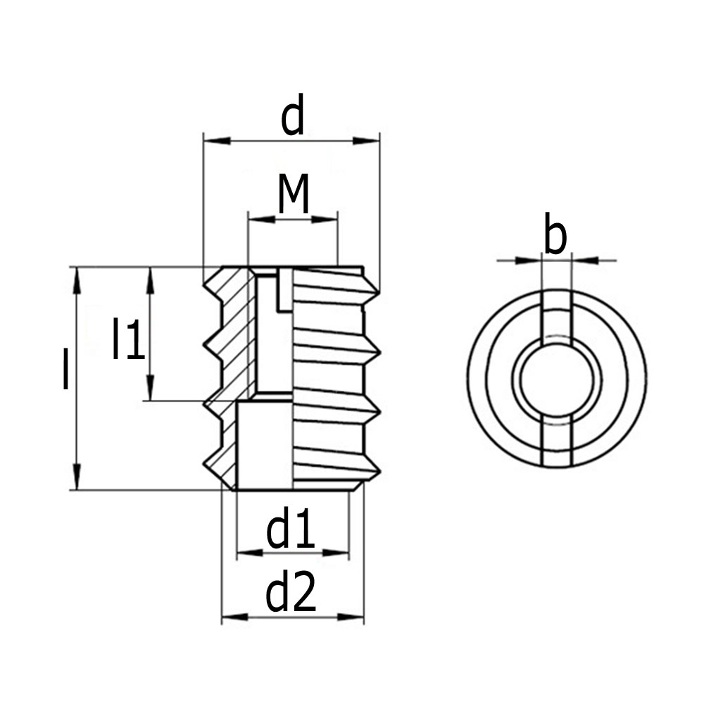 Verpas - Inschroefmoer 'Rampamoer' - zaagsleuf - verpas